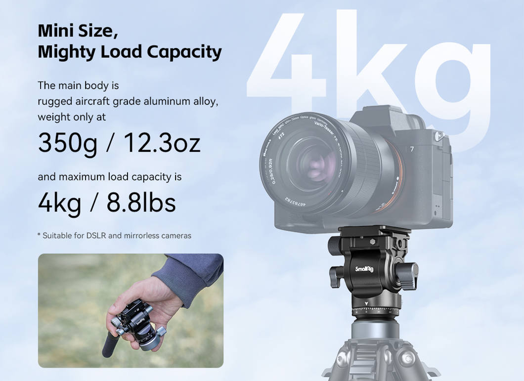 SmallRig 4170 videohuvud CH20 med integrerad nivellering | CyberPhoto