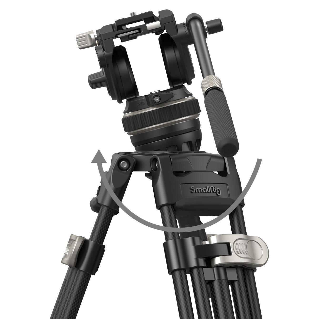 SmallRig 3989 FreeBlazer kolfiber videostativ + DH10 4165 videohuvud ...